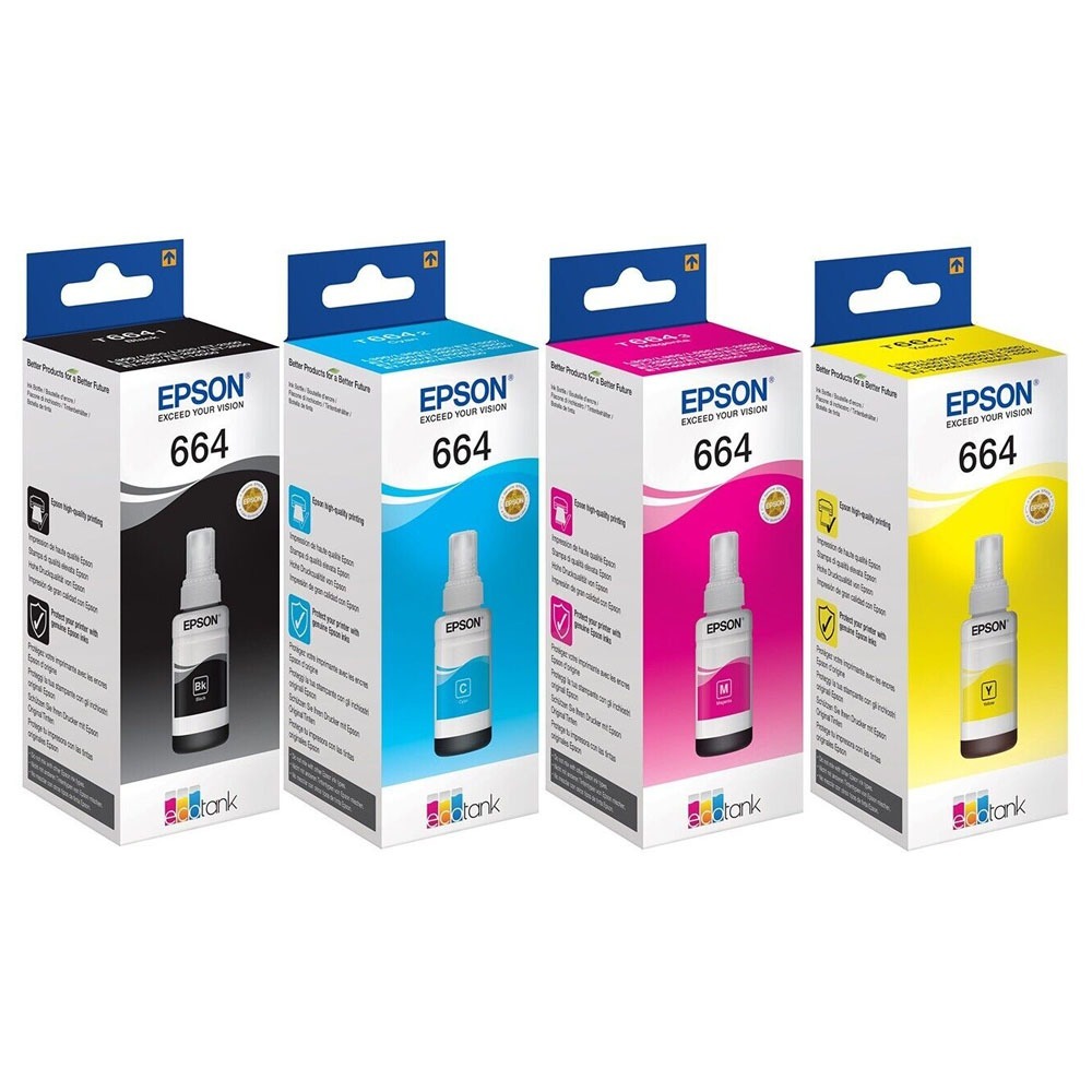 Epson 664 Genuine Ink Bottle For Printer L120 L121 L101 L210 L360 L405 ...