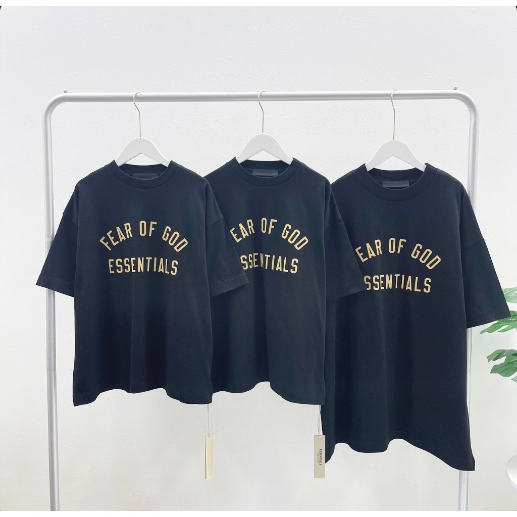 Essentials Jersey Crewneck Tee (Black) | Shopee Thailand