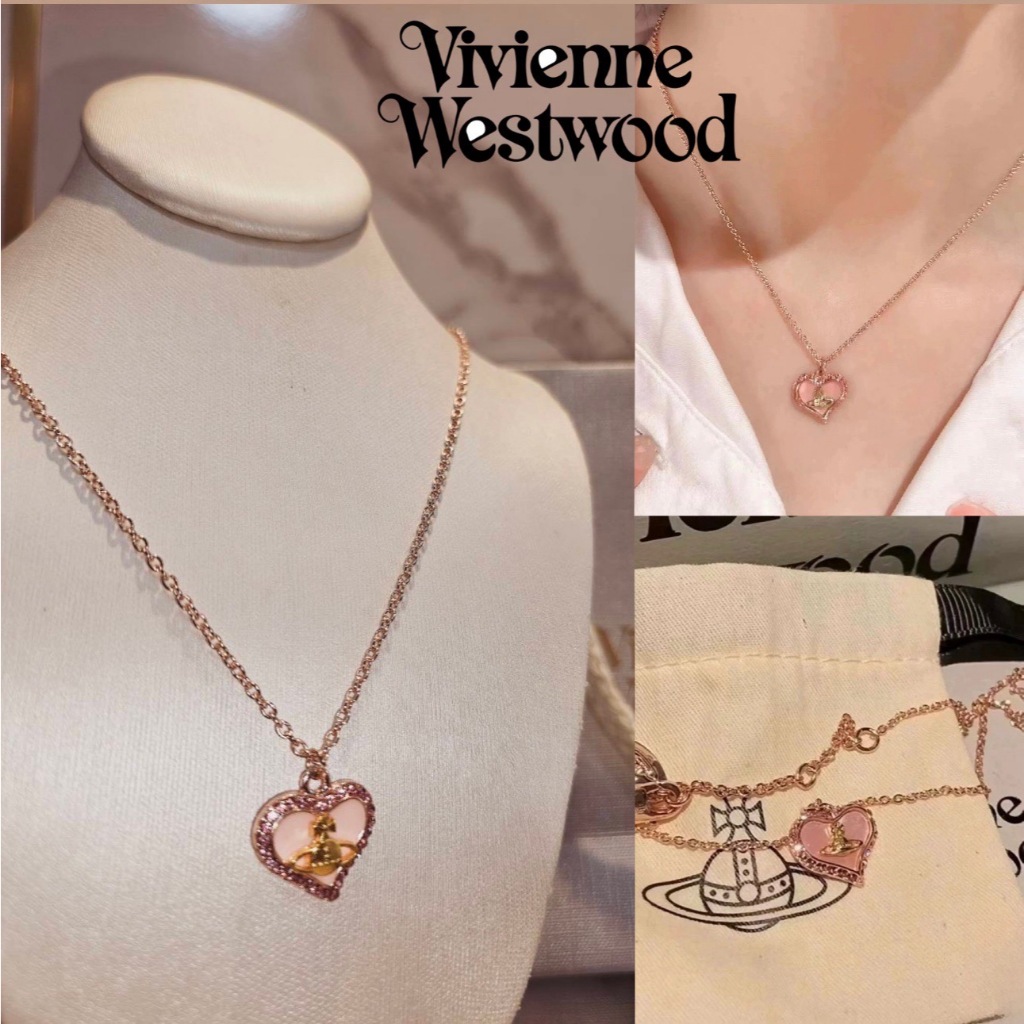 งาน 1:1 พร้อมส่ง ส่งไว สร้อยคอ Pink VV งาน 1:1 (สีชมพู) | Shopee Thailand