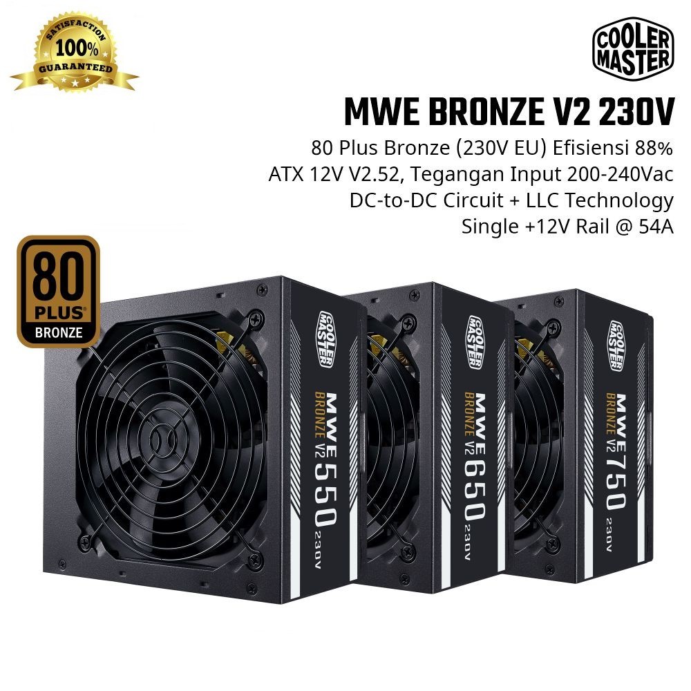 PSU Cooler Master MWE Bronze V2 750 650 550 / 750w 650w 550w 80PLUS ...