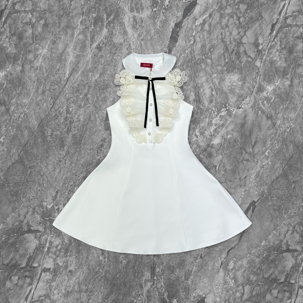 K905 BELLITA BRAND มินิเดรสแขนกุดแต่งระบายลูกไม้ ชุดออกงาน ใส่เที่ยว | Shopee Thailand