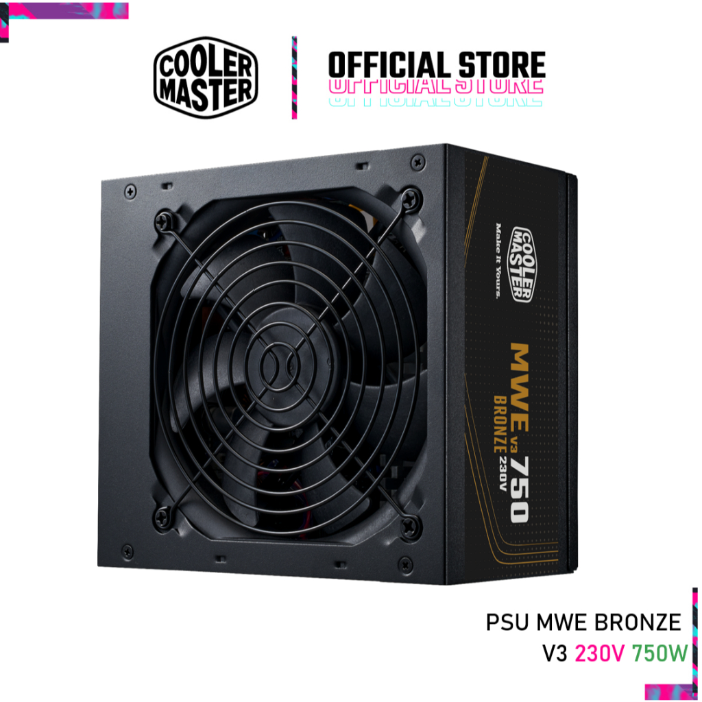 Cooler Master PSU MWE BRONZE V3 230V 750W A/EU Cable (MPE-7501-ACABW ...