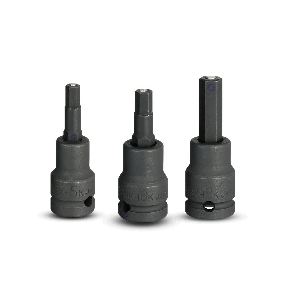 TONE ลูกบล็อก6เหลี่ยมเดือยโผล่ ขนาด 3/8" รุ่น 3KH-K - Hexagon Socket(Heavy Duty,with Magnet) 3/8 ...