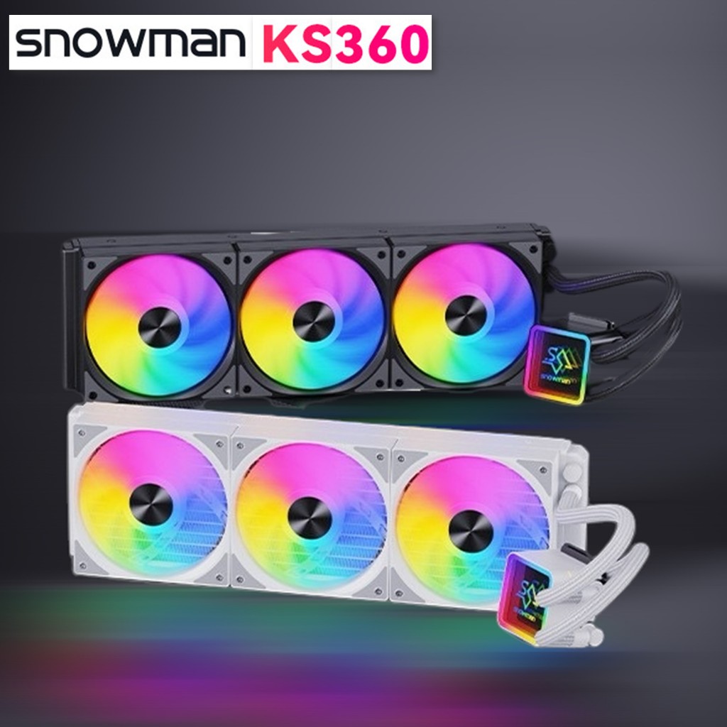 CPU Liquid Cooler intel AMD ชุดน้ำCPUระบบปิดหม้อน้ำ3ตอน SNOWMAN KS360 ...