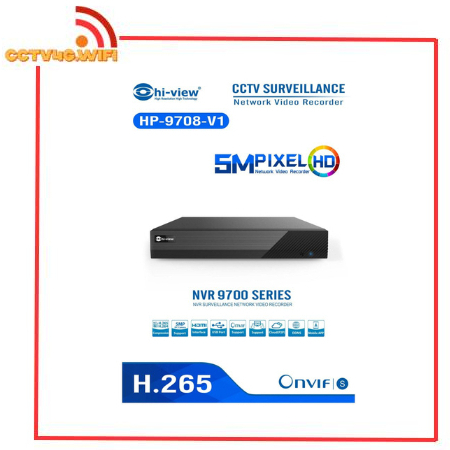 Hi-view รุ่นHP-9708-V1 เครื่องบันทึกภาพ NVR 8 ช่อง บันทึกภาพและเสียง รับประกันสินค้า 2 ปี ...