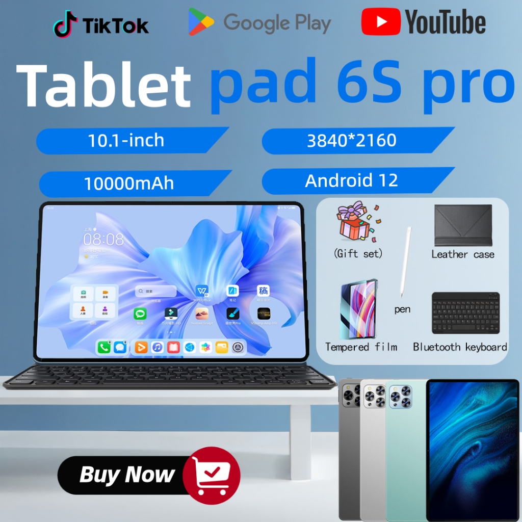 XioaMi แท็บเล็ต Tablet pad 6S Pro 10.1-inch 16+1TB tabl pc พกพาได้ ...