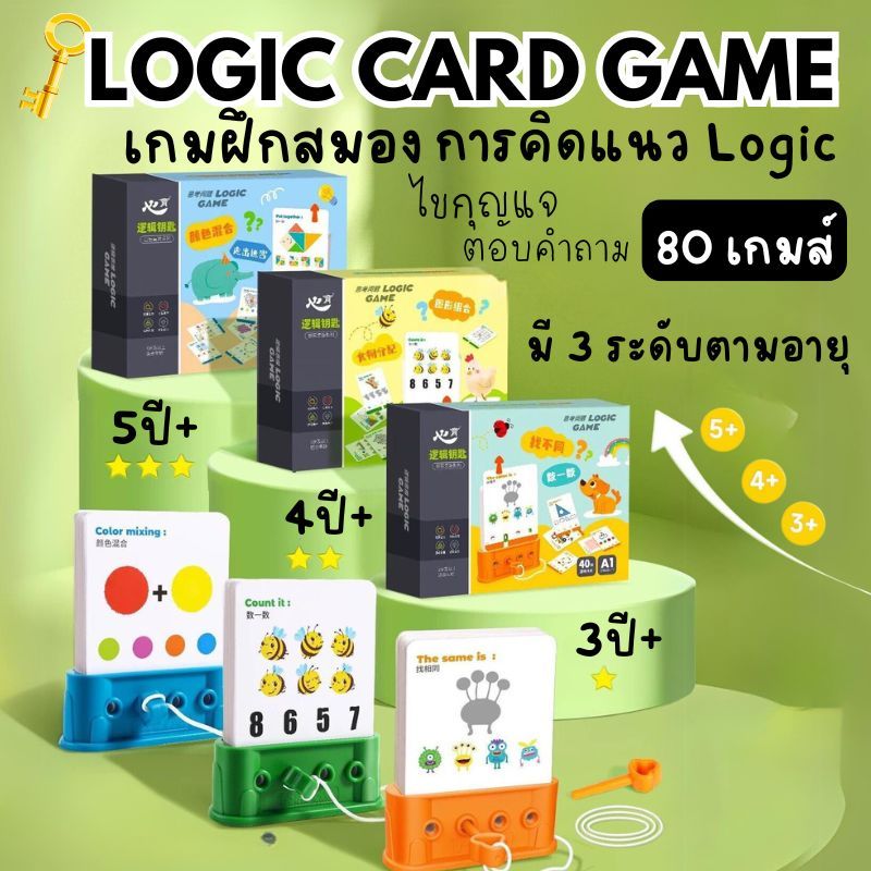 พร้อมส่ง จากไทย 🗝Logic Card Game เกมผึกสมองแนว Logic ช่วยให้เด็กฝึกใช้ ...