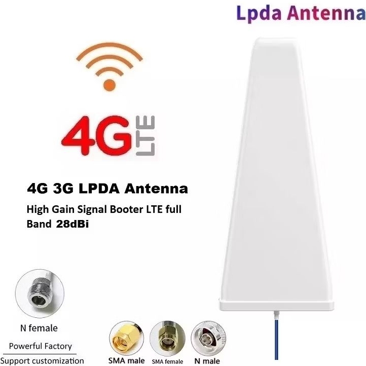 เสาอากาศ 5G 4G 3G 28dBi Signal Booster Amplifier Antenna Outdoor LPDA ...