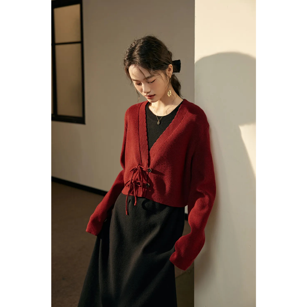 [Preorder] KUOSE : Cardigan and Dress Set | Shopee Thailand