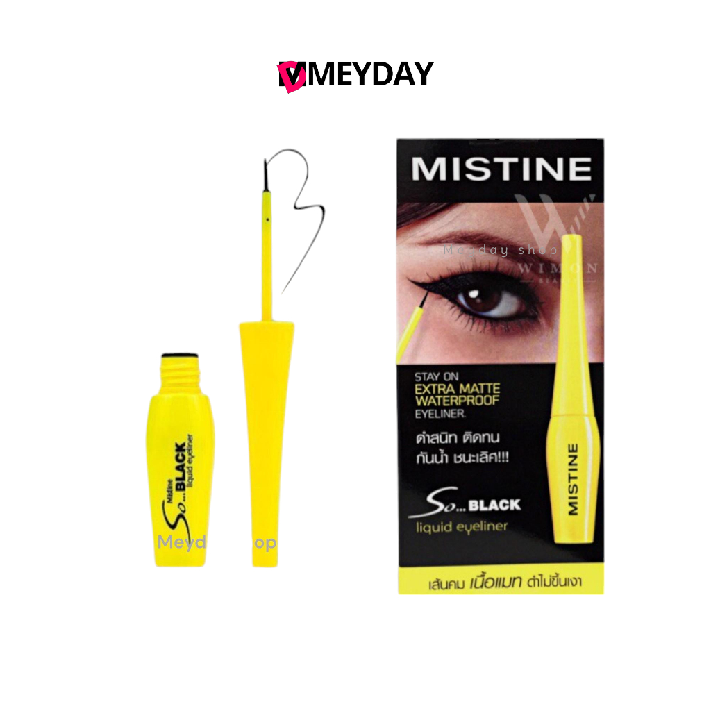 อายไลเนอร์ลิควิด มิสทิน MISTINE SO BLACK MATTE LIQUID EYELINER 4.5 G | Shopee Thailand