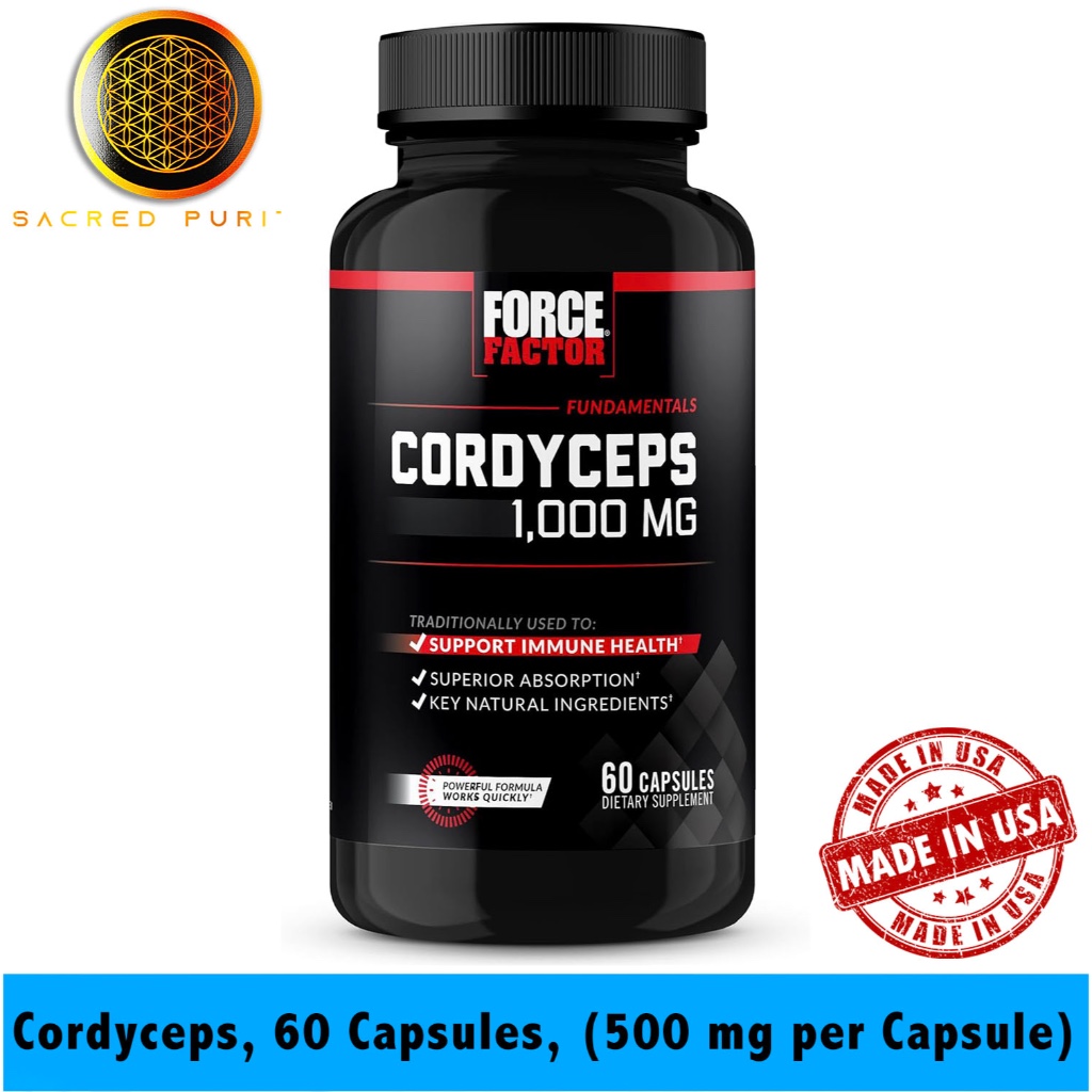 Force Factor, Fundamentals, Cordyceps, 1,000 mg, 60 Capsules (500 mg per Capsule) - [EXP 10/2026 ...