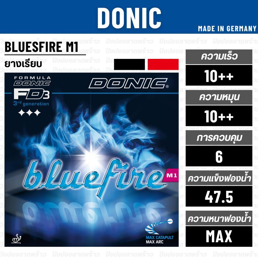 ยางปิงปอง DONIC รุ่น BLUEFIRE M1 | Shopee Thailand