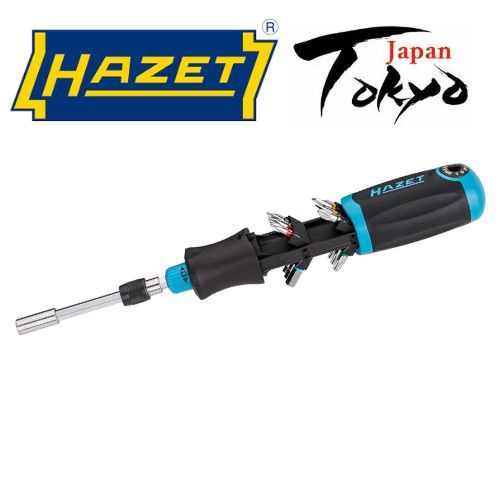 HAZET Bit Ratchet Driver แม็กกาซีนตัวจับดอกสว่านในตัวพร้อม 12 บิต ...