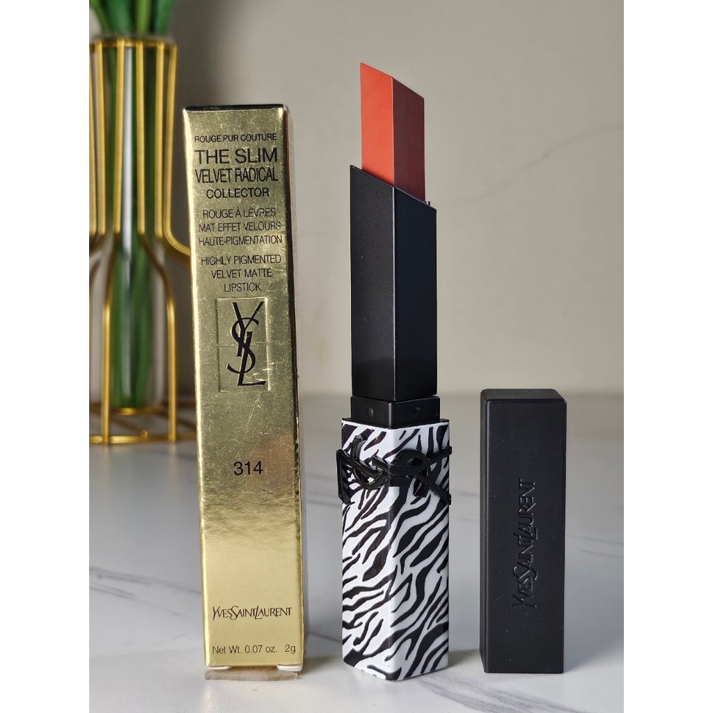 Y SL ลิปสติก Rouge Pur Couture The Slim Velvet Radical Limited Edition สี 314 | Shopee Thailand