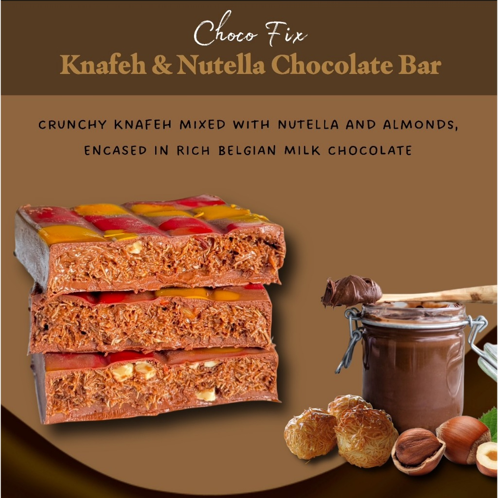 Choco Fix - Knafeh Nutella - Chocolate 240g - Dubai Chocolate | Shopee ...