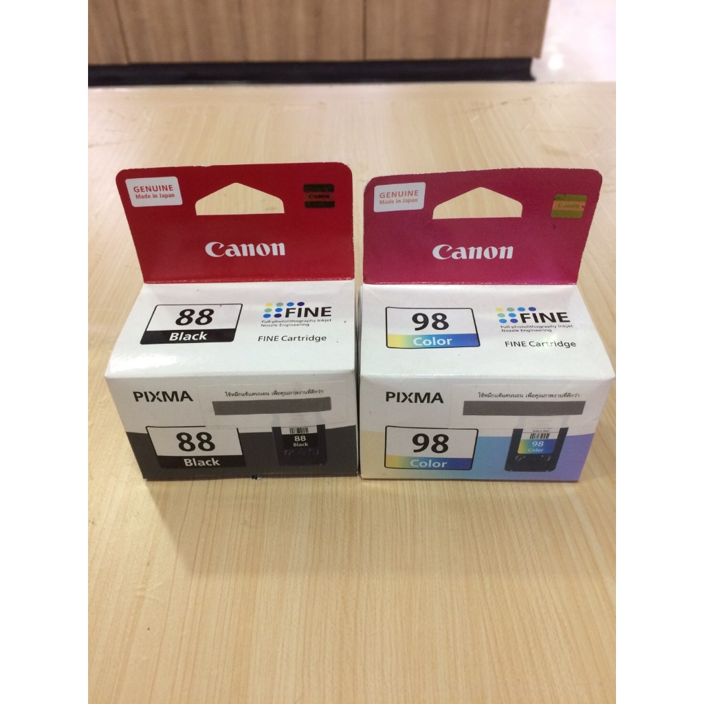 หมึกตลับ canon PG-88 สีดำ และ CL 98 Color สีต่าง ๆ มี สีฟ้า สีแดง และสี ...