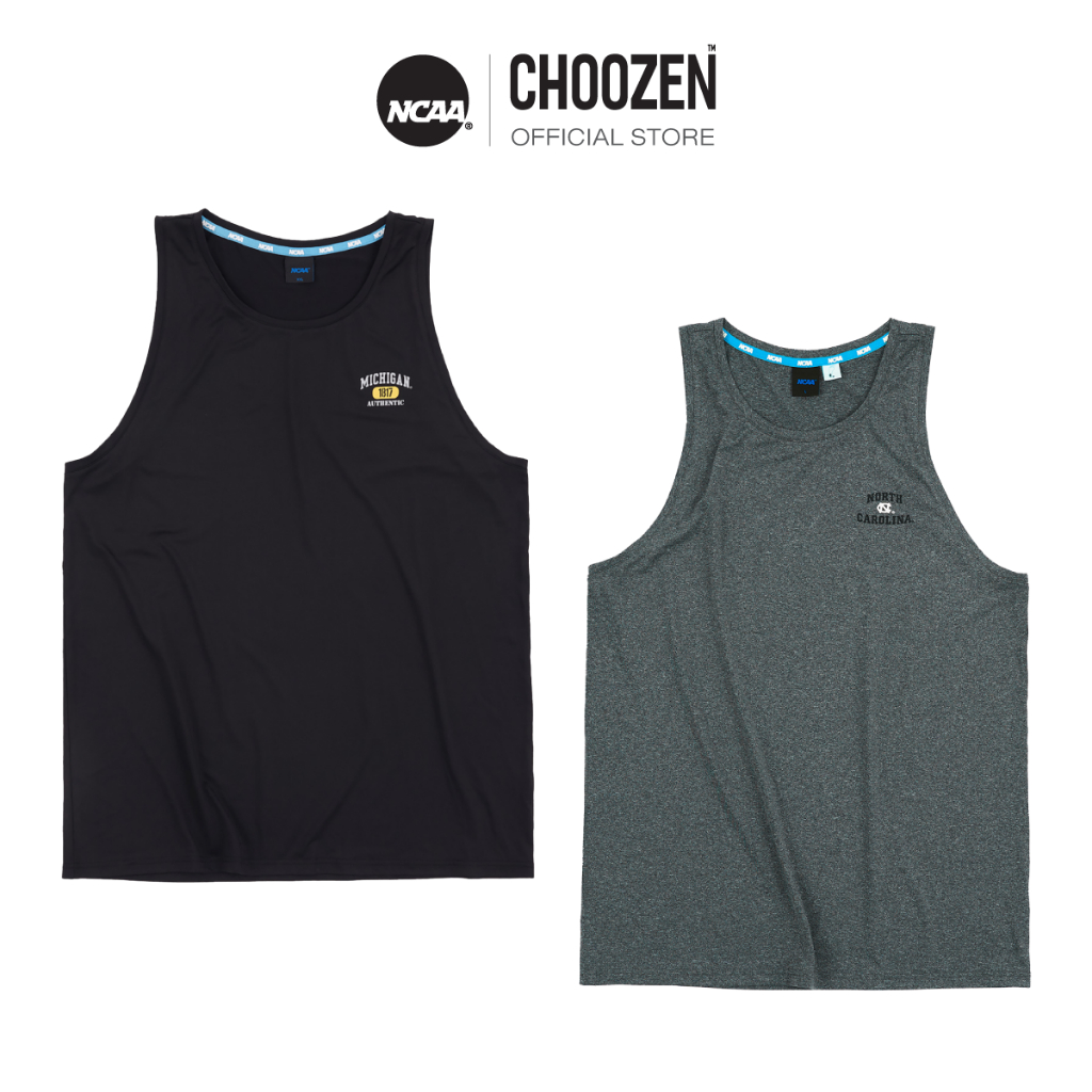 NCAA Tank Top เสื้อแขนกุด สกรีนลาย UNC , Harvard , Michigan สีเทา , ขาว ...