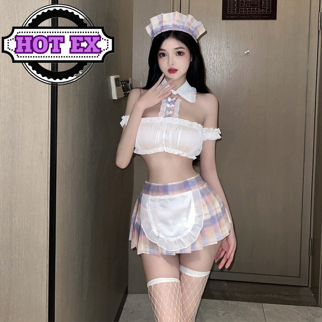 ชุดนอนไม่ได้นอน ชุดเมด กระโปรงสั้น S-082 ราคาส่ง | Shopee Thailand