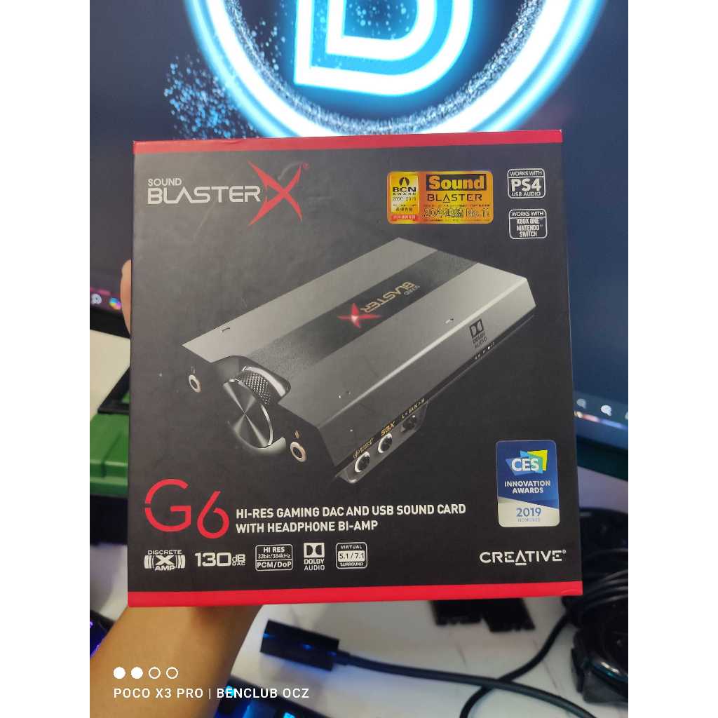 🎉Creative Sound BlasterX G6 7.1 HD Gaming External🙏 การ์ดเสียงมือสอง ...