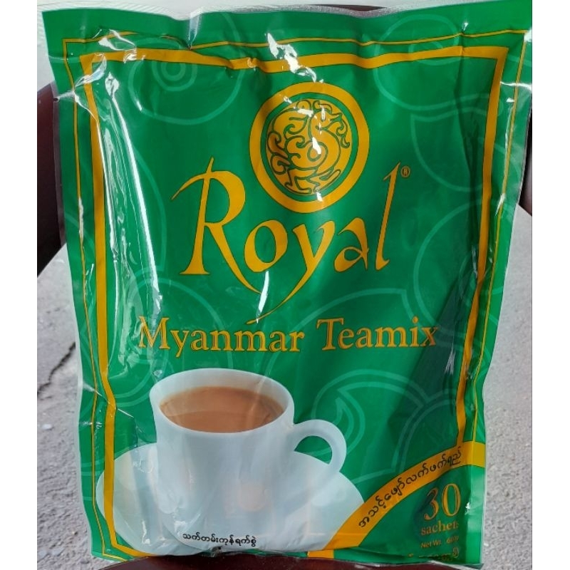 Royal tea mix ชาชงพม่า 3in1 รสชาติเข้มข้น หอมกลิ่นชาแท้ (1แพ็ค 30 ซอง ...