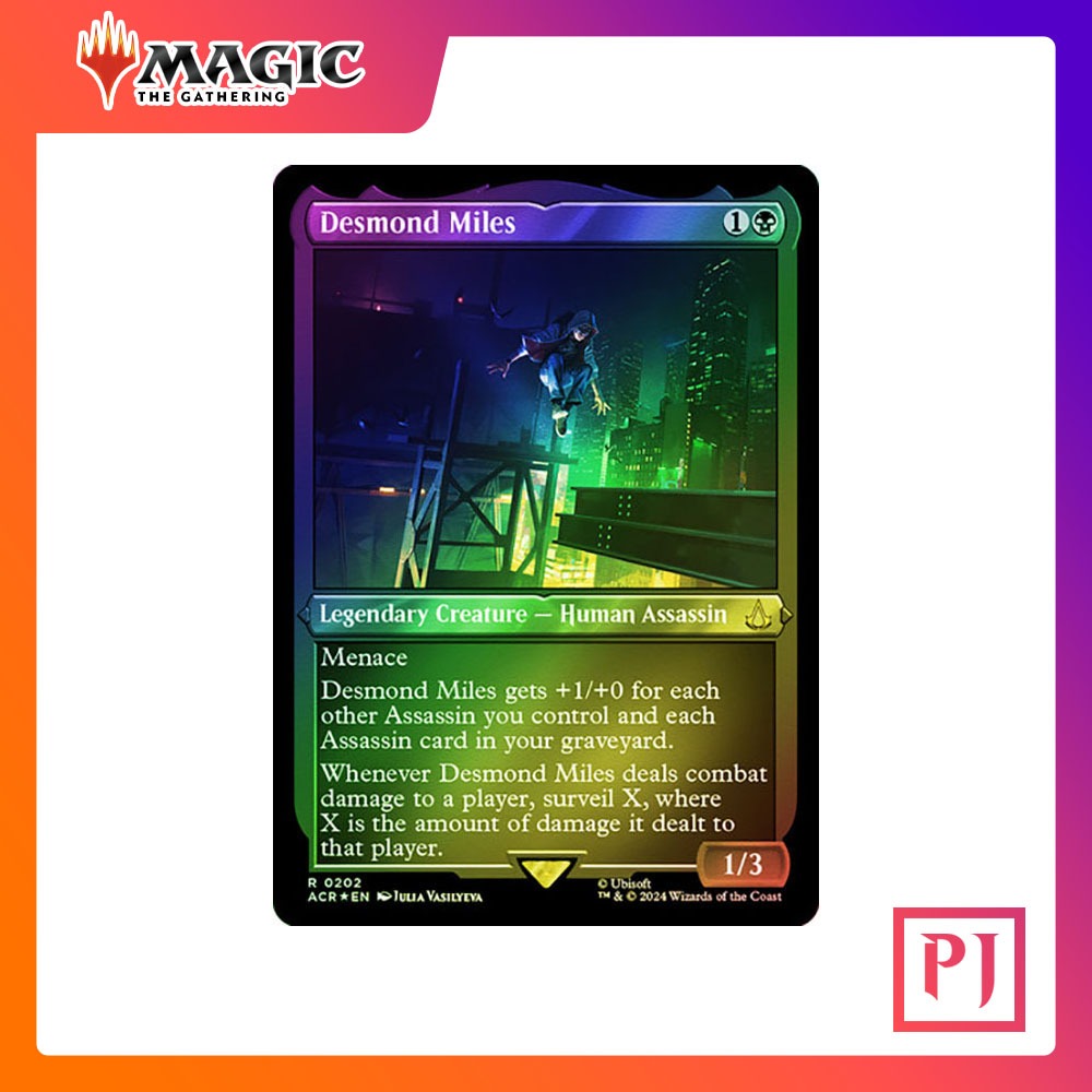 [MTG] Desmond Miles (Foil Etched) [ACR] [BLACK] [RARE] [FOIL] [ENG ...