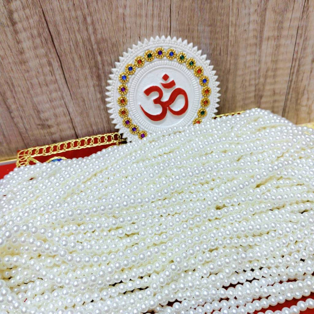 MT-BD1B สร้อยลูกปัดมุก สีครีมมุก 6 มิล เล็ก ถวายแด่ เจ้าแม่กวนอิม สิ่งศักดิ์สิทธิ ทั้งปวง ...