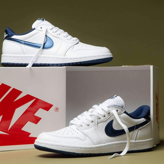 Jordan Air Jordan 1 Low 85Met alli cBlue White Blue ของแท้ 100% ...