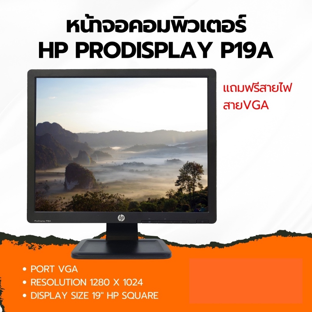 หน้าจอคอมพิวเตอร์ HP Pro Display P19A สแควร์ ขนาด19 นิ้ว LED Backlit ...