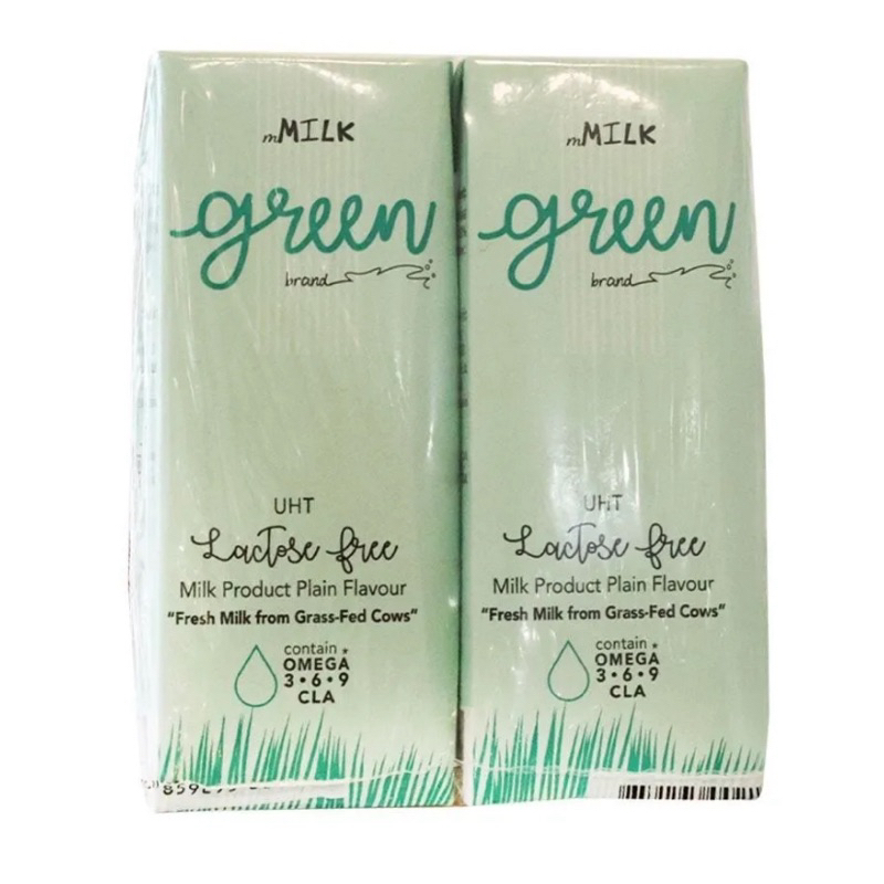 (แพ็ค 4 กล่อง) Mmilk Green UHT Milk Lactose Free Plain Flavor 180 ml ...