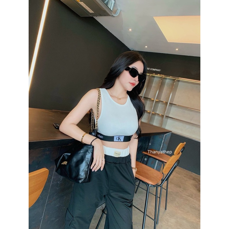 Phapassz - เซท2ชิ้น เสื้อกล้ามแต่งขอบ มาพร้อมกางเกงขอบทูโทน เนื้อผ้าดีมาก Thanyathep | Shopee ...