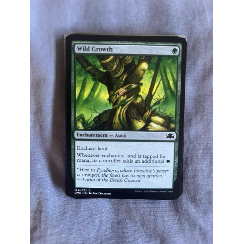 การ์ด MTG Wild Growth Green Magic the Gathering edh รุ่น DMR สภาพ Ex-Nm ...