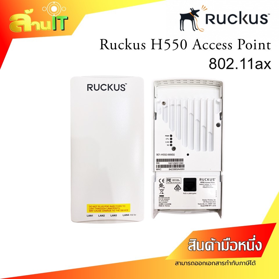 RUCKUS H550 INDOOR ACCESS POINT 802.11ax, 2x2:2 SU/MU-MIMO / NEW ...