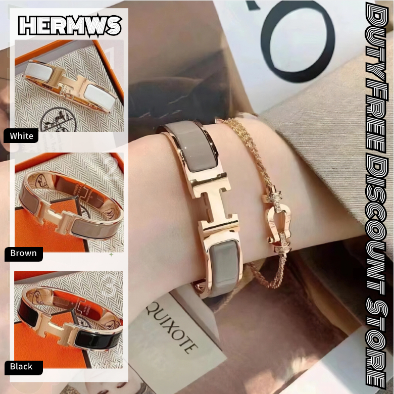 Hermès Clic H Bracelet /Rose gold/Silver/Gold สร้อยข้อมือแอร์เมส มีสีต่างๆให้เลือก H700001F ...