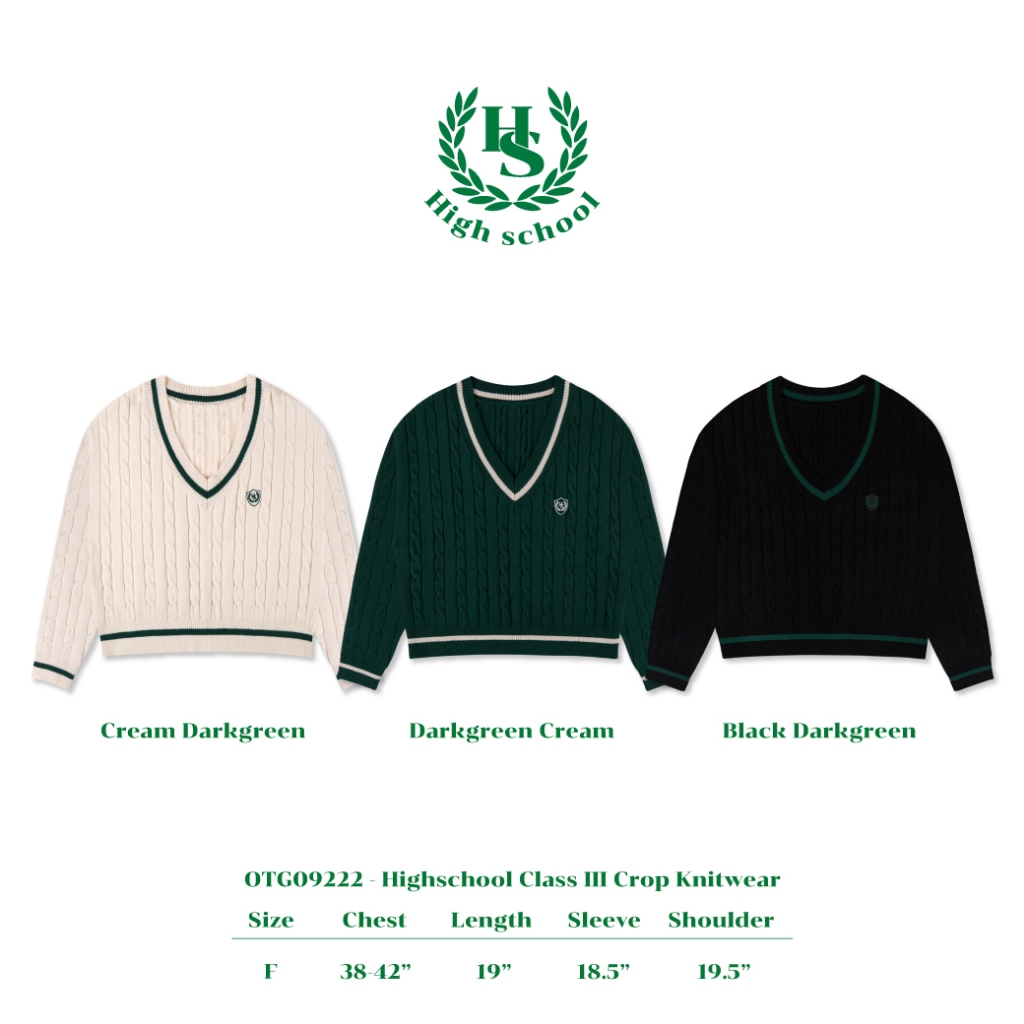 Highschool - TPG09222 เสื้อไหมพรมครอปคลาสที Class lll Crop Knitwear ...