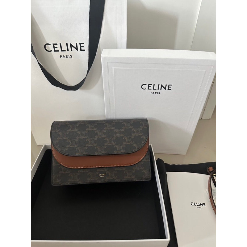 Celine wallet on strap ปี 24 แท้ | Shopee Thailand