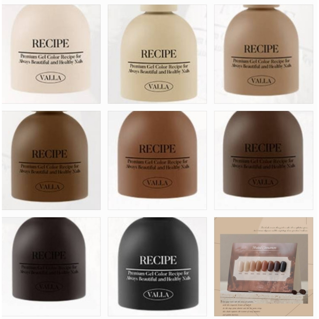 แยกขายสีเจลValla #VS52-59🇰🇷 Muted Cinnamon collection 8 สีโทนอ่อนไปเข้ม ...
