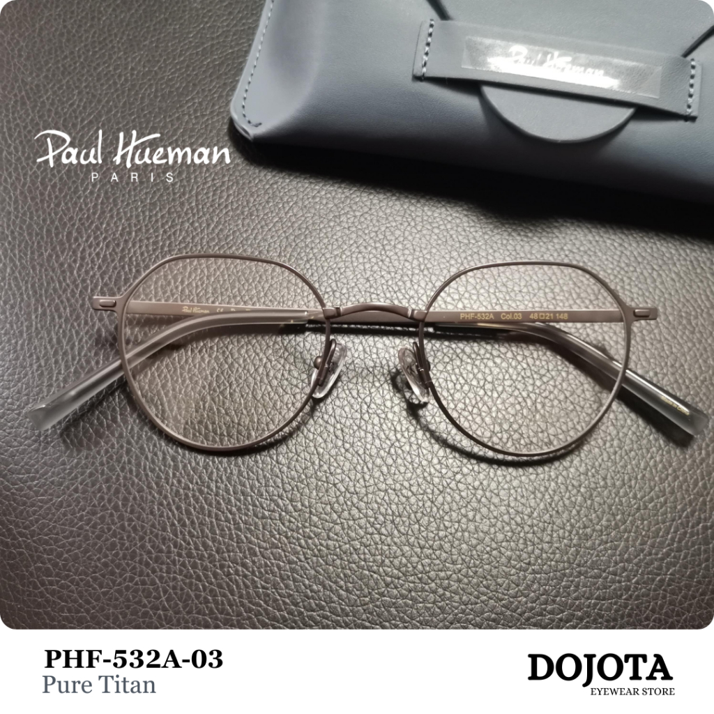 กรอบแว่นตา Paul Hueman รุ่น PHF 532A Col.3 (สีเทา Pure Titan) น้ำหนัก ...