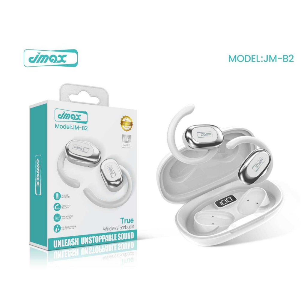 JMAX JM-B2 หูฟังบลูทูธไร้สายขนาดเล็ก JMAX หูฟัง Bluetooth 5.4 สำหรับอุปกรณ์บลูทูธโทรศัพท์มือถือ ...