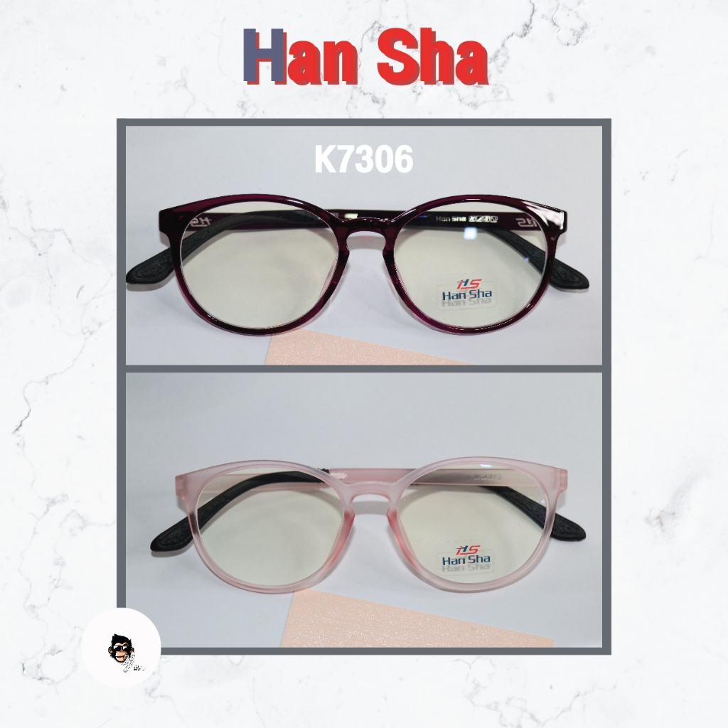 Han Sha กรอบแว่นพลาสติก ใส่อ่านหนังสือ เล่นเกมส์ เลือกเลนส์ได้ รุ่น ...
