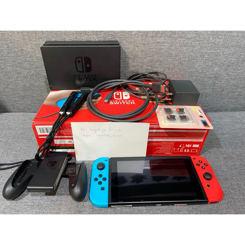 ⚡️Nintendo switch V2 Neon ⚡️ สภาพเครื่องสวยๆใช้งานน้อย จอยแน่นๆ ...
