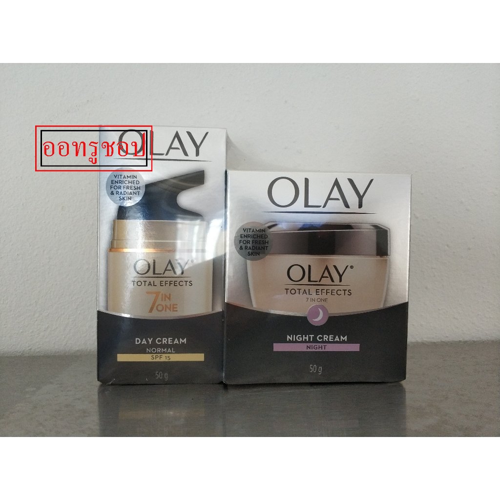โอเลย์ โททัล Olay Total Effects 7 in 1 Day Cream SPF 15 + Night Cream แพ็คคู่ ครีมลดเลือนริ้วรอย ...