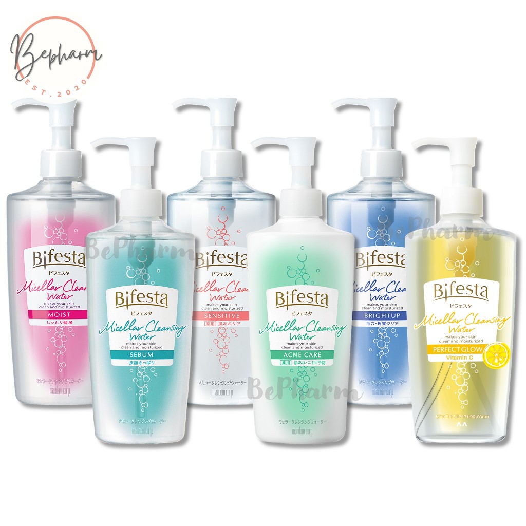 Bifesta Micellar Cleansing Water 400 ml (6 สูตร) Acne care Sebum ...