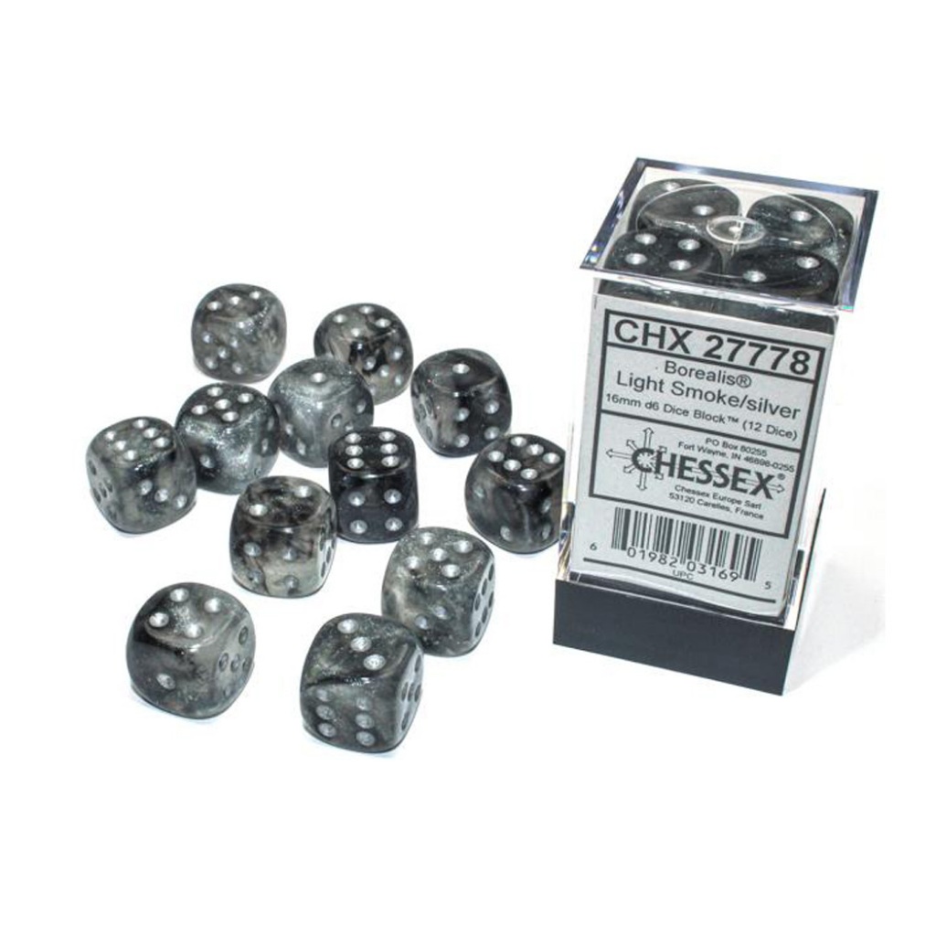 [ของแท้] ลูกเต๋า Chessex Dice Borealis 16mm d6(12 Dice) สำหรับเกมกระดาน ...