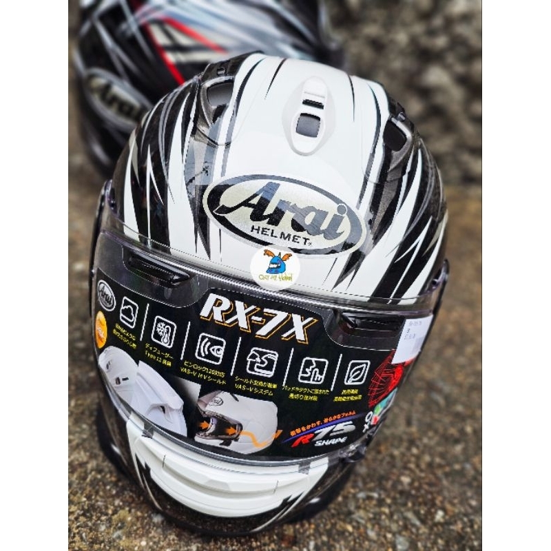 หมวกกันน็อคเต็มใบ Arai RX-7X Radical White🌖 ของแท้100% จากผู้ผลิต Japan ...