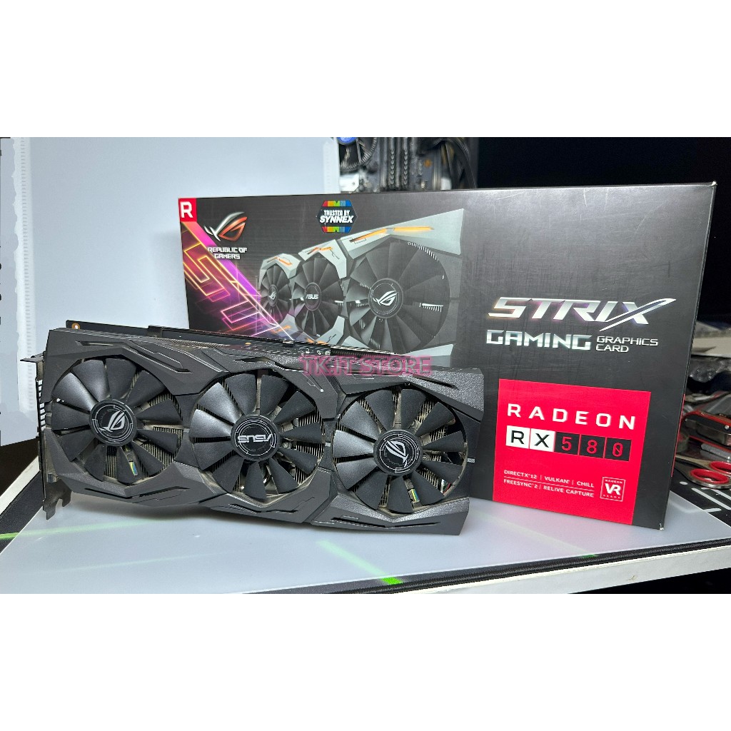 ASUS ROG-STRIX RX580/8G GDDR5 256-BIT (กราฟฟิคการ์ด มือ2) | Shopee Thailand