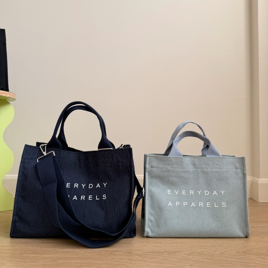EVERYDAY APPARELS Small tote denim with strap กระเป๋าไซส์ small ...
