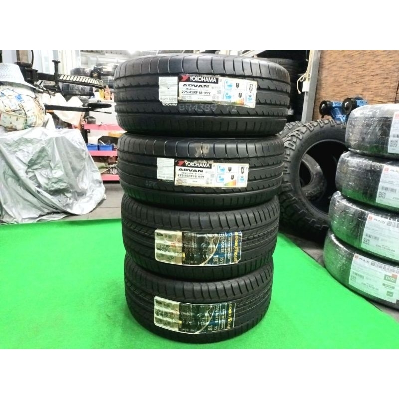 ยางใหม่ค้างปี 225/45R18 ,255/40R18 Yokohama, Goodyear ปี 2022+2021 ประกันบวม 2 ปี พร้อมจุ๊บลม ...