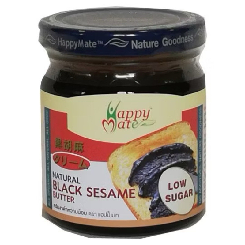 Happy Mate Sesame Butter 200 g. แฮปปี้เมท ครีมงาดำหวานน้อย 200กรัม ...