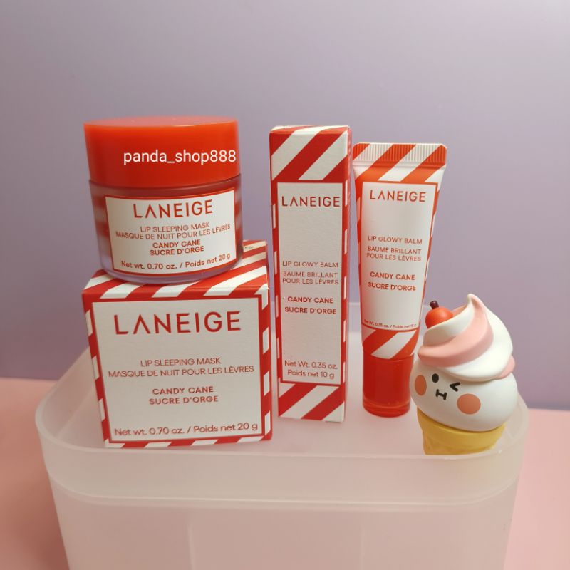 🍭 LANEIGE Lip Glowy Balm / Lip Sleeping Mask Candy Cane ลาเนจ ลิปบาล์ม ...