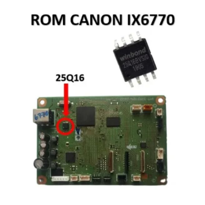 ROM CANON PIXMA IX6770 / IX6870 (25Q16) RESET COUNTER (บันทึกข้อมูลใหม่ ...